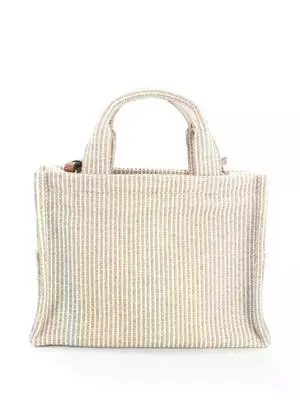 Celine Cabas Thais Triomphe Striped Canvas Small Tote Bag