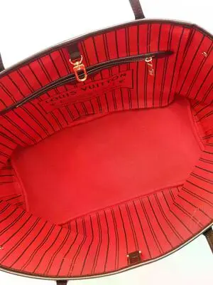 LOUIS VUITTON Damier Ebene Neverfull Mm Tote Bag - Brown