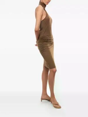 12 STOREEZ Emily Ruched Halterneck Mini Dress