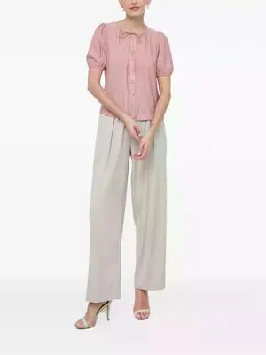 SILVIAN HEACH Tie-neck Button Blouse - Pink
