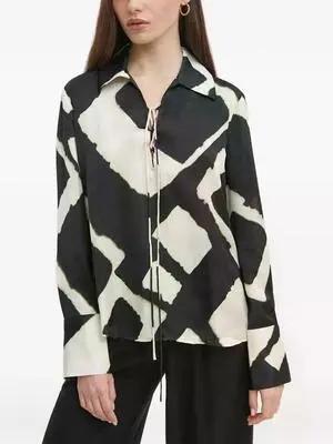 Sisley Tie-fastening Blouse - Black