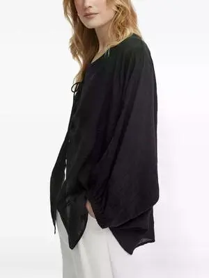 Sisley Tie-fastening Blouse - Black