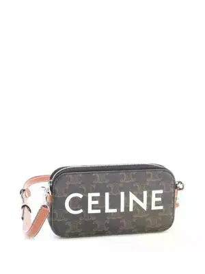 Celine Horizontal Pouch Crossbody Bag In Triomphe Coated Canvas