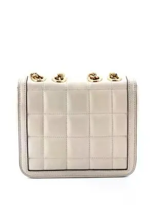 Gucci Deco Chain Flap Bag Mixed Matelasse Leather Mini Shoulder Bag - White