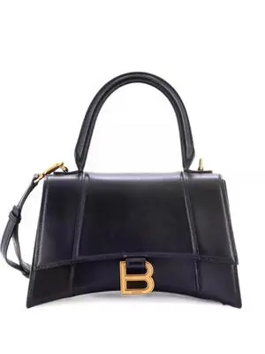 Balenciaga Hourglass Top Handle Bag Leather Satchel