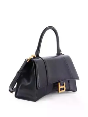 Balenciaga Hourglass Top Handle Bag Leather Satchel