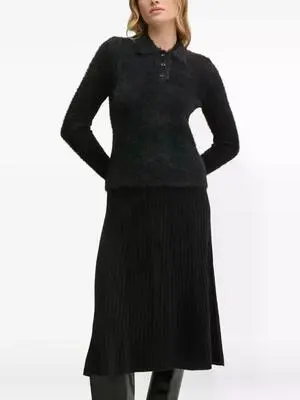 Sisley Buttoned Polo-collar Jumper
