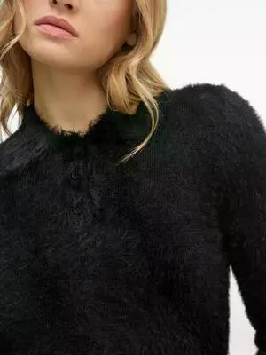 Sisley Buttoned Polo-collar Jumper