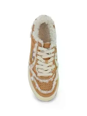 AUTRY Shearling-trim Platform Sneakers