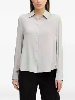 Sisley Long-sleeve Button-fastening Shirt - Neutrals