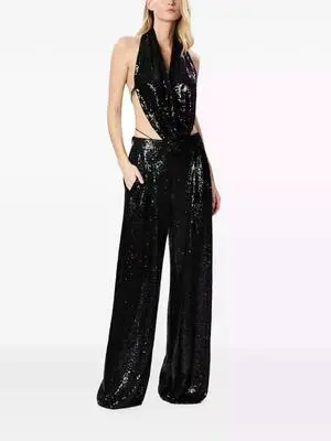 AMAZUIN Sequin-embellished Asymmetric Top