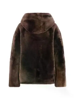 YVES SALOMON Hooded Shearling Jacket
