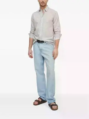 Sisley Patterned Buttoned Shirt - Neutrals