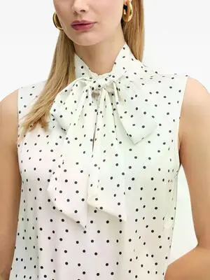 SILVIAN HEACH Polka Dot Tie-neck Top