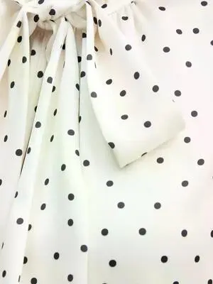SILVIAN HEACH Polka Dot Tie-neck Top