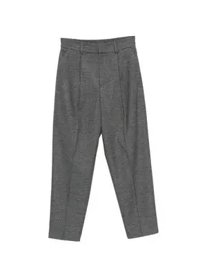 PT TORINO Houndstooth-pattern Pleated Tailored Trousers