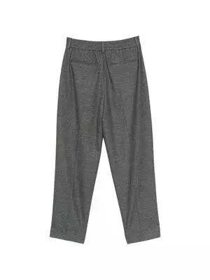 PT TORINO Houndstooth-pattern Pleated Tailored Trousers