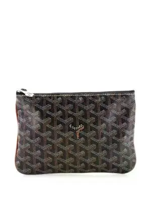 Goyard Senat Zip Coated Canvas Pm Pouch - Black