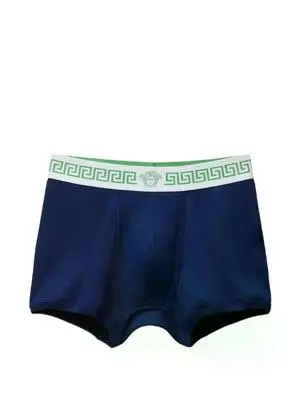 Versace Ribbed Cotton Trunks - Blue
