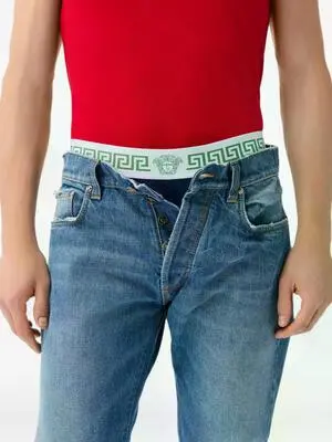 Versace Ribbed Cotton Trunks