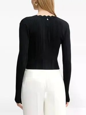 SILVIAN HEACH Scalloped Cardigan - Black