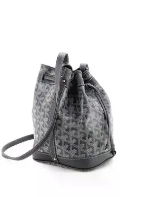 Goyard Petit Flot Coated Canvas Bucket Bag - Grey
