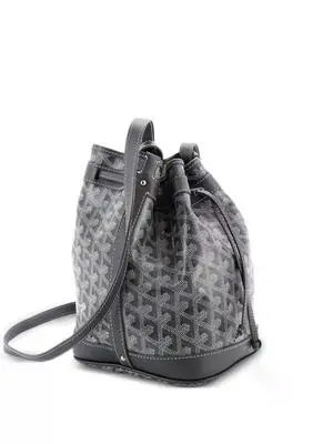 Goyard Petit Flot Coated Canvas Bucket Bag - Grey