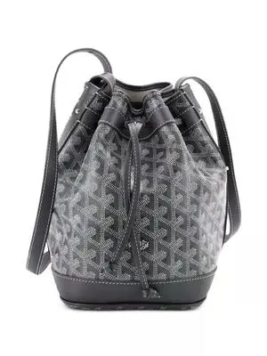 Goyard Petit Flot Coated Canvas Bucket Bag - Grey