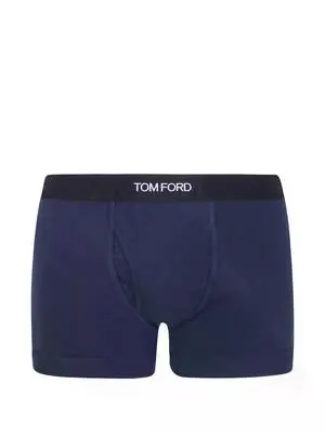 TOM FORD Logo-waistband Boxer Briefs - Blue