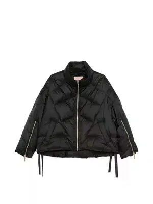TWINSET Quilted Zip-sleeve Puffer Jacket - Black