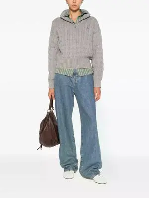 Polo Ralph Lauren Cable-knit Quarter-zip Sweater