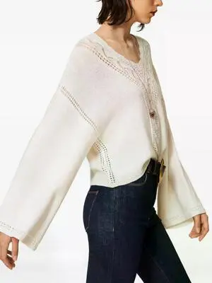 TWINSET Punched Wool-blend Wide Jumper