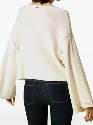TWINSET Punched Wool-blend Wide Jumper