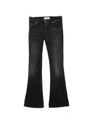 PT TORINO Faded-effect Flared Jeans - Black