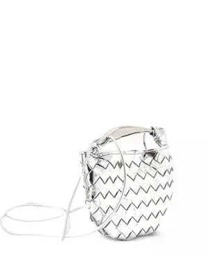 Bottega Veneta Sardine Top Handle Crossbody Bag - Silver