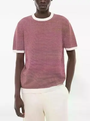 FURSAC Striped-pattern Cotton T-shirt