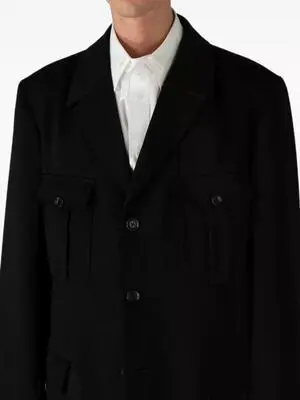 Yohji Yamamoto Multi-pocket Single-breasted Long Jacket