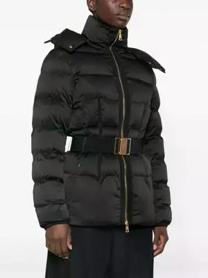 Elisabetta Franchi Belted Hooded Puffer Jacket