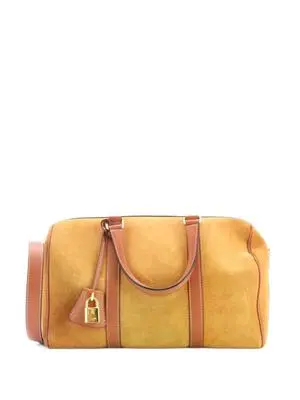 Celine Convertible Boston Bag Suede And Leather Travel Bag