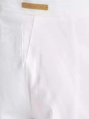 Max Mara Stretch Cotton Cargo Trousers - White