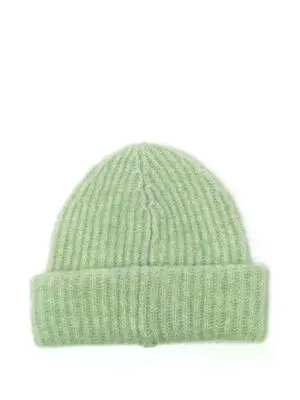 ROBERTO COLLINA Ribbed-knit Beanie Hat - Green