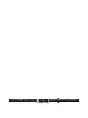 ANINE BING Elly Studded Smooth Leather Belt - Black