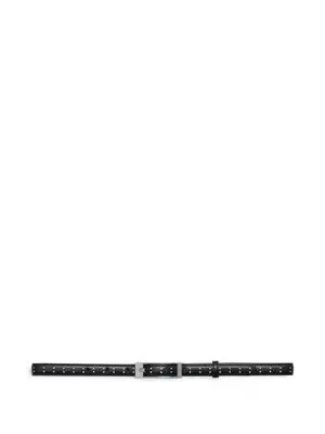 ANINE BING Elly Studded Smooth Leather Belt - Black