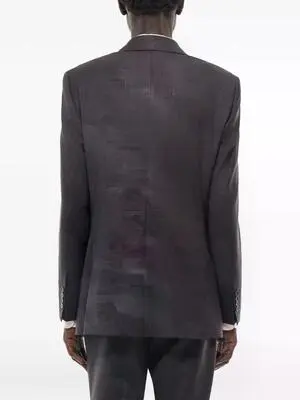 FURSAC Checked-pattern Wool Blazer
