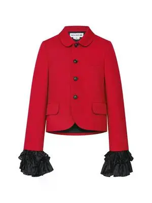 Comme Des Garçons Ruffled-cuff Tailored Jacket