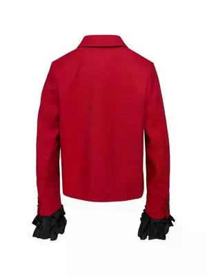 Comme Des Garçons Ruffled-cuff Tailored Jacket