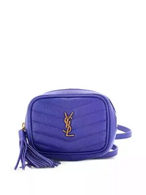 Saint Laurent Lou Camera Bag Matelasse Chevron Leather Baby Crossbody Bag - Blue