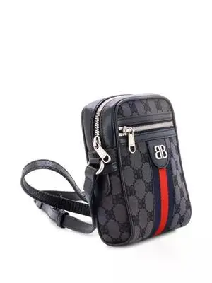 Balenciaga X Gucci The Hacker Project Zip Messenger Bag Bb Canvas Mini Crossbody Bag