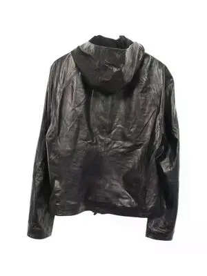 Emporio Armani Hooded Leather Jacket
