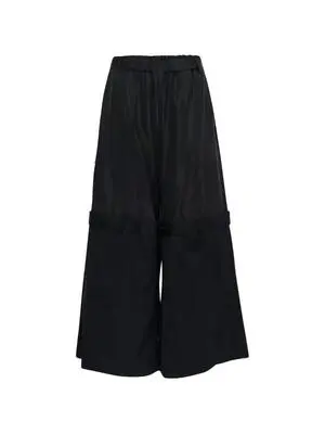 Noir Kei Ninomiya Drop-waist Wide-leg Trousers - Black